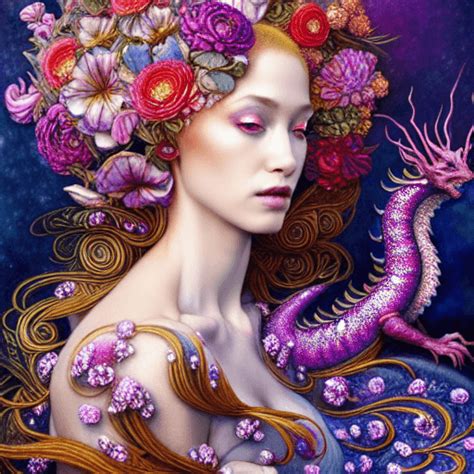 Fractal Dragon Renaissance · Creative Fabrica