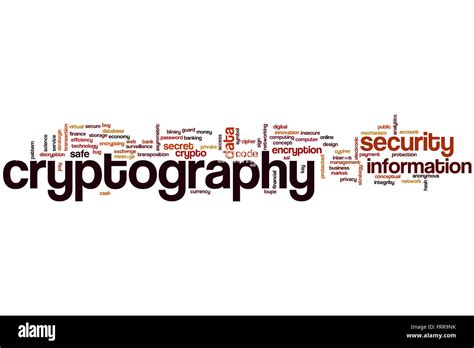 Cryptography Word Cloud Concept Stock Photo Alamy