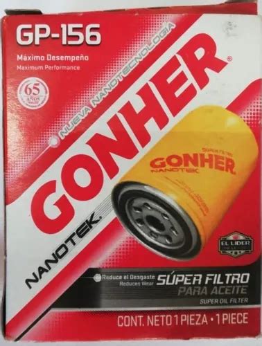 Filtro De Aceite Gonher Gp 156 Tsuru 1 6 Corolla 2 4 Ichivan MercadoLibre