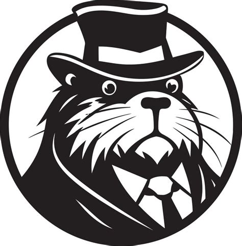 Diseño de cresta de castor símbolo real de castor Vector Premium