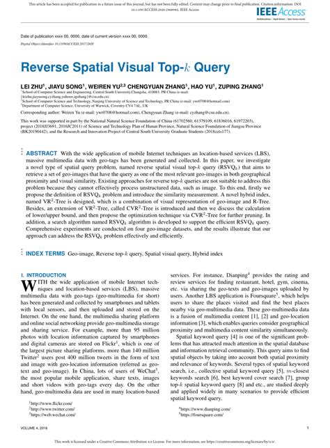 Pdf Reverse Spatial Visual Top K Query