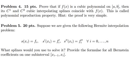 Solved Problem Pts Prove That If F X Is A Cubic Chegg Com