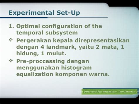 Face Detection And Face Recognition [teori Informasi 2011]