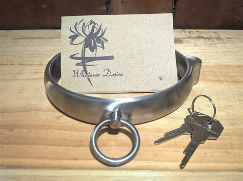 304 Real Stainless Steel Locking Neck Collar Bondage Slave Choker