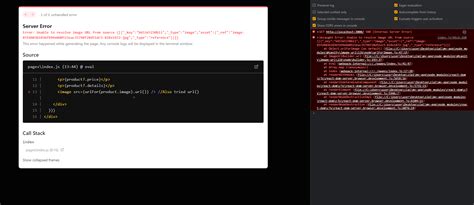 discussion on resolving an error with image urls in a next js app using