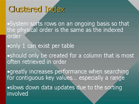 Clustered Index