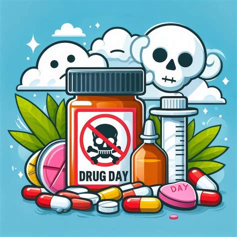 Premium Photo Anti Drug Day Design Poster