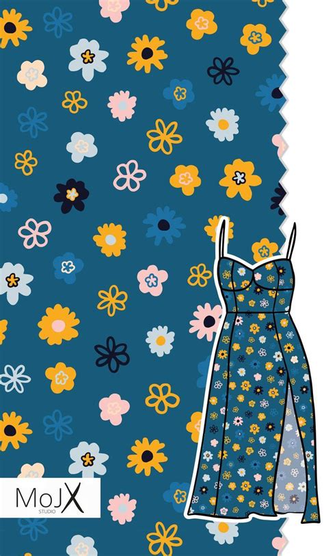 Cute Floral Seamless Repeat Pattern Botanical Backgrounds All Over