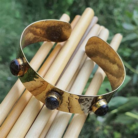 Labradorite Cuff Bracelet Etsy