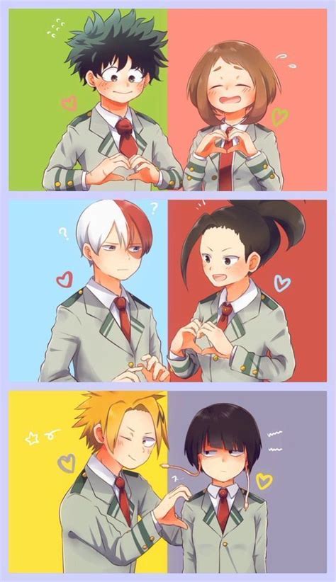 Midoriya Izuku Uraraka Ochako Todoroki Shouto Yaoyorozu Momo