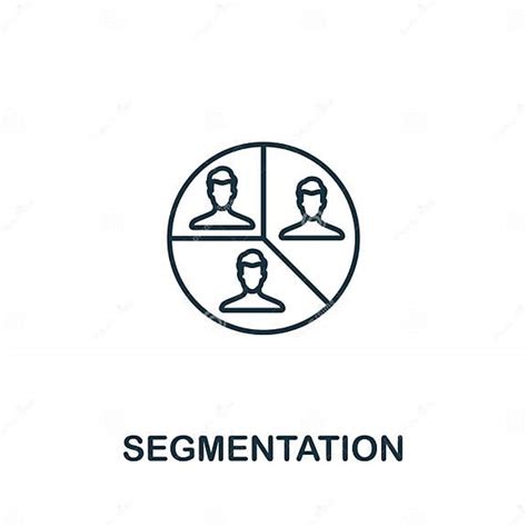 Segmentation Icon Monochrome Simple Customer Relationship Icon For