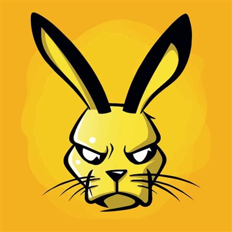 Premium Vector Rabbit Face Illustration
