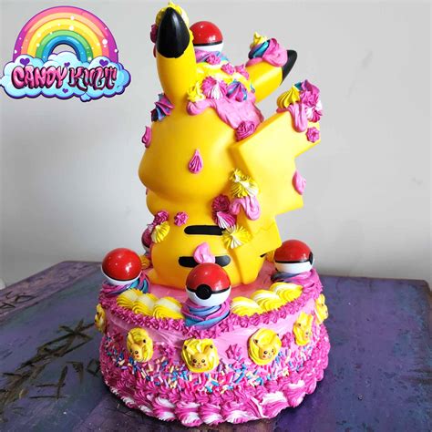 Pikachu Pink Sprinkle Cake Sculpture