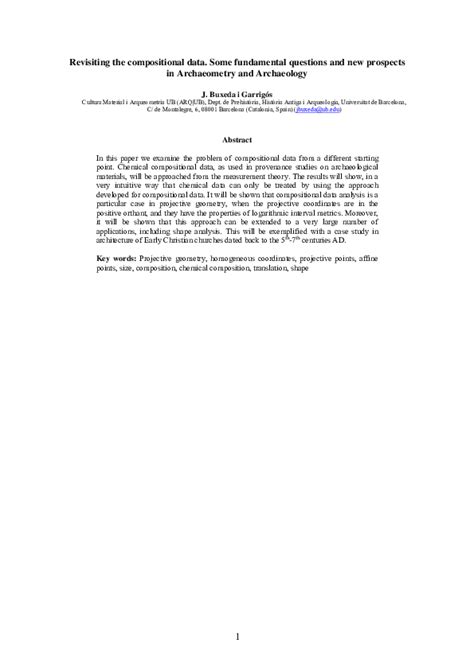 Pdf Revisiting The Compositional Data Some Fundamental Questions And