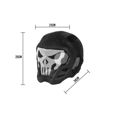 Tactical Lightweight Mesh Full Protection Face Mask And Helmet Airsoft