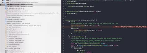 Excbadaccess At Rlmobservationmm12 · Issue 5287 · Realmrealm Swift · Github