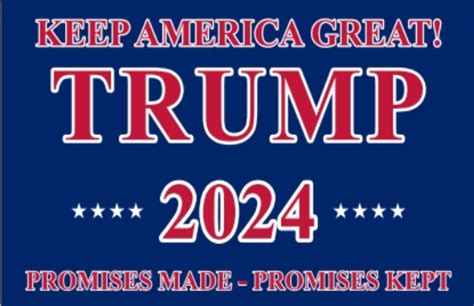 Keep America Great Trump 2024 Promises Made Promises Kept 3x5 Flag R