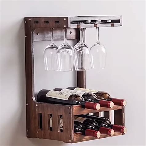 벽걸이 겸용 와인 거치대 와인랙 와인잔걸이 정리 선반 Youtube