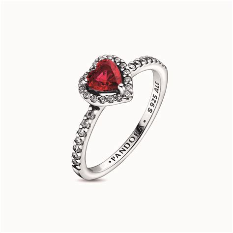 Pandora Sparkling Red Elevated Heart Ring 6 0 Pandora Jewelry