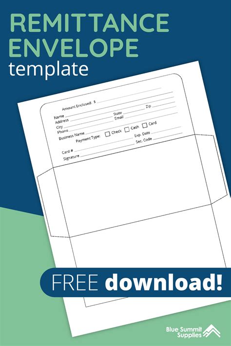 Remittance Envelope Template Printable Calendars At A Glance