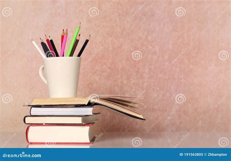 Books And Pencils Back To School Stock Image Image Of Colours School