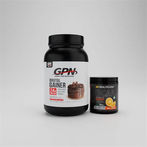 Healthfarm Gpn Gainer 1kg Bcaa Combo Pack Healthfarm Nutrition