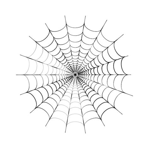 거미줄 벡터 일러스트 레이 션 거미줄과 할로윈 장식입니다 거미줄 개요 그래픽 프리미엄 벡터