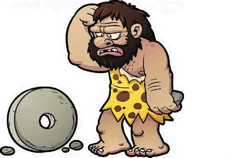 Confused Caveman Illustration Prehistoric Human Cartoon Character