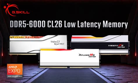 G Skill Releases Low Latency Ddr5 6000 Cl26 And Cl28 Kits For Ryzen 9000