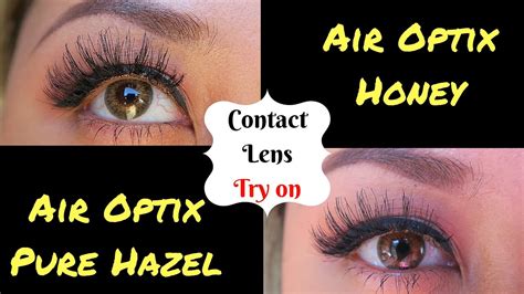 Pure Hazel Contacts On Dark Brown Eyes