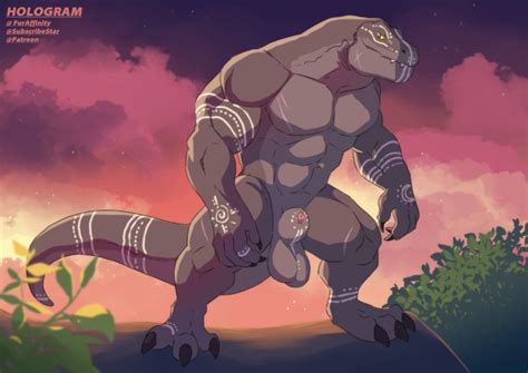 Rule 34 Anthro Balls Dinosaur Hologram Artist Muscular Sheath