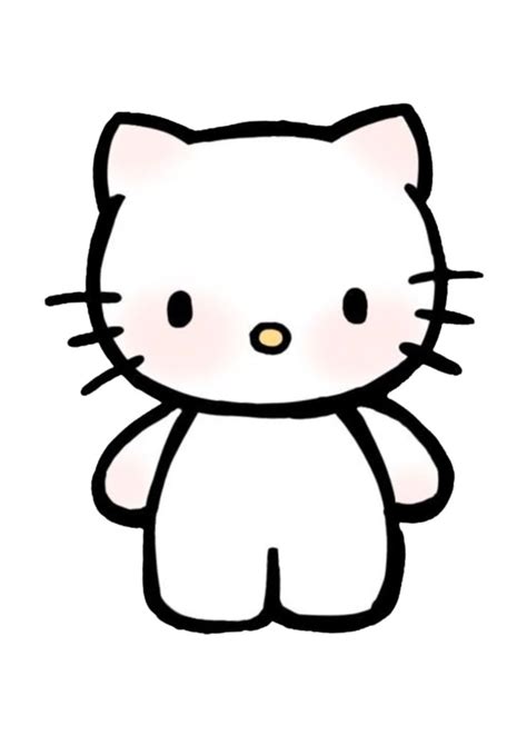 Paper Hello Kitty 1 Винтажные бумажные куклы Милые каракули Hello Kitty татуировки