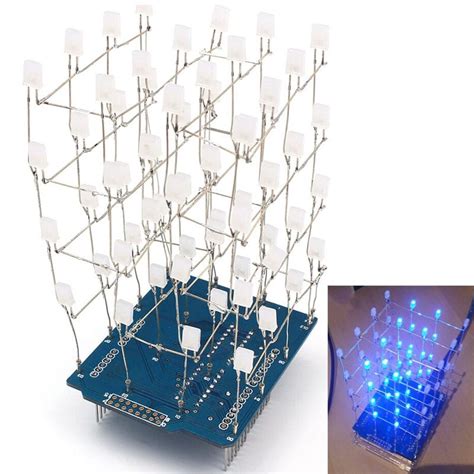 Shield Cubo Led Azul X X Kit Para Arduino