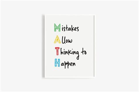 Math Mistakes Modern Classroom Poster Etsy