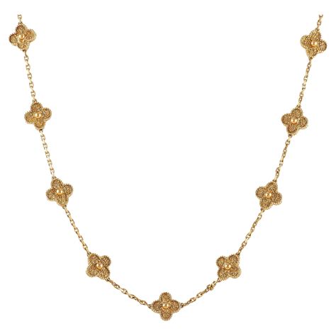 Van Cleef And Arpels 18 Karat Yellow Gold And Mother Of Pearl Alhambra