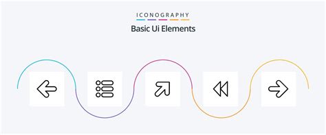 Basic Ui Elements Line 5 Icon Pack Including Arrows Arrow Arrow