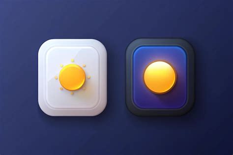 Illustration Graphic Day And Night Mode Switch Icon 3d Realistic
