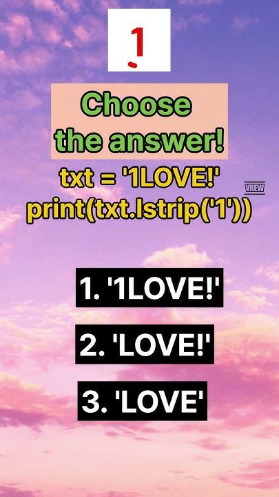 Lstrip Function Of Python Python Quiz Pythontutorial Pythonlearning Pythonprogramming