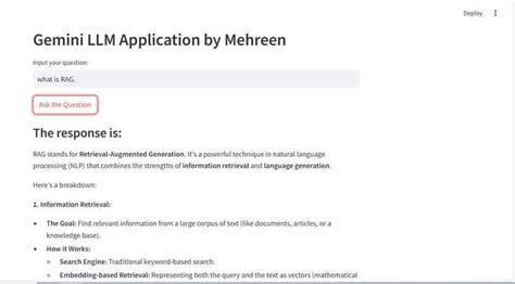 Launching Gemini Llm By Mehreen App Mehreen Ghazanfar Posted On The