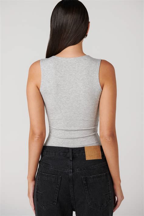 Aurora Bodysuit Grey Marle Bayse Brand