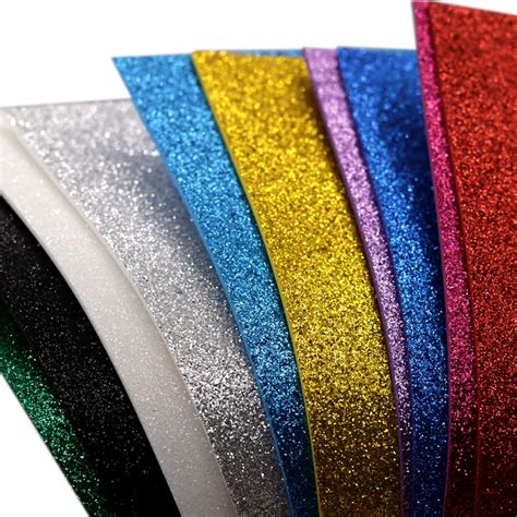 Firstnock A4 Glitter Foam Sheet Self Adhesive Sticker Multi Color Shiny