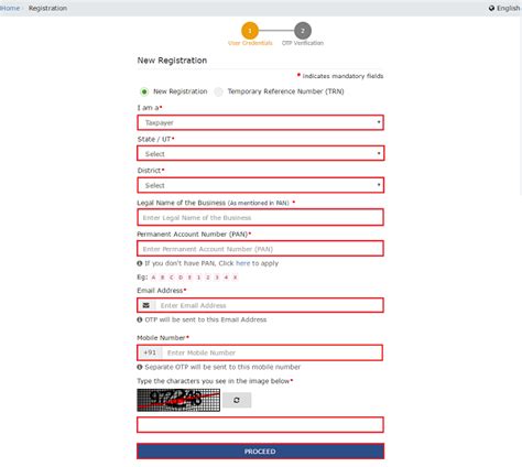 Gst Registration Of Normal Taxpayer Form Gst Reg 01