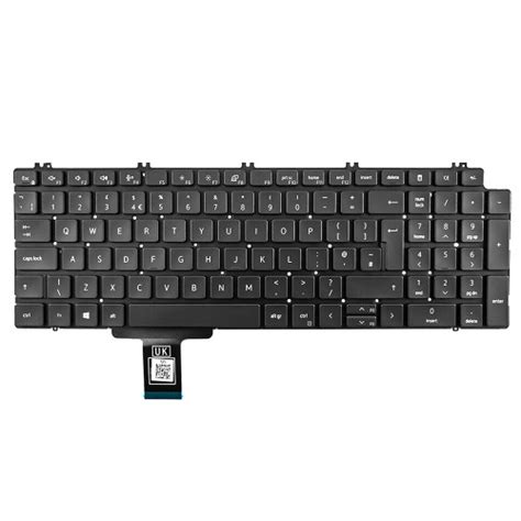 Laptop Keyboard For Dell Precision 7550 7560 7750 7760 United Kingdom Uk Black Without Backlit