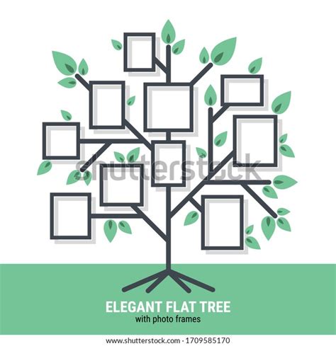 Elegant Flat Tree Photo Frames Created Stock Vector Royalty Free 1709585170 Shutterstock