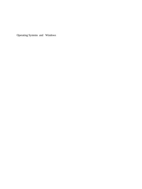 operating systems and windows pdf random access memory cursor