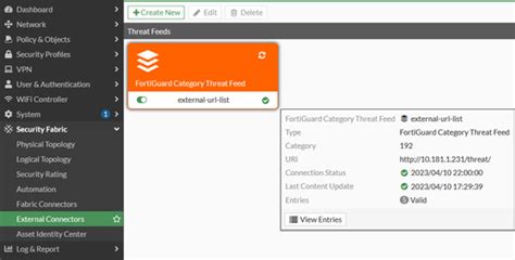 Technical Tip Configuring A Custom External Threa Fortinet Community