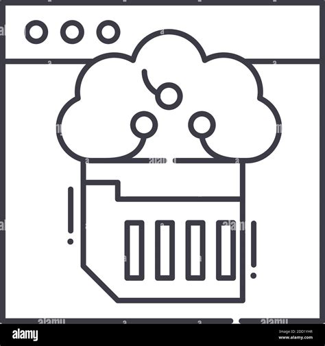 embed icon linear isolated illustration thin line vector web design
