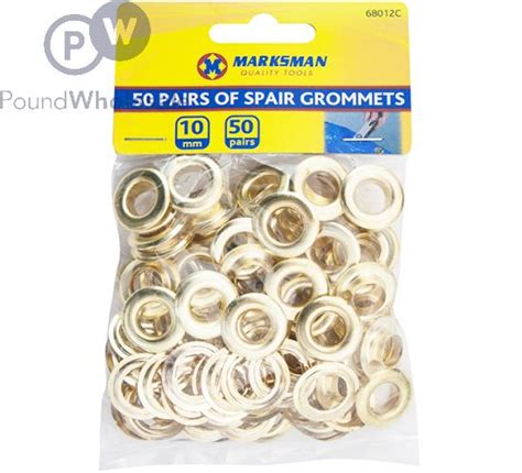Wholesale Marksman Spare Brass Plated Grommets 10mm 50 Pack Pound