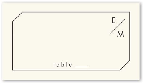 Angled Corners Wedding Place Card By Yours Truly Shutterfly
