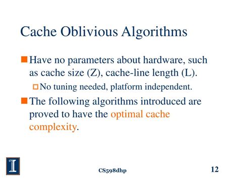 Ppt The Study Of Cache Oblivious Algorithms Powerpoint Presentation
